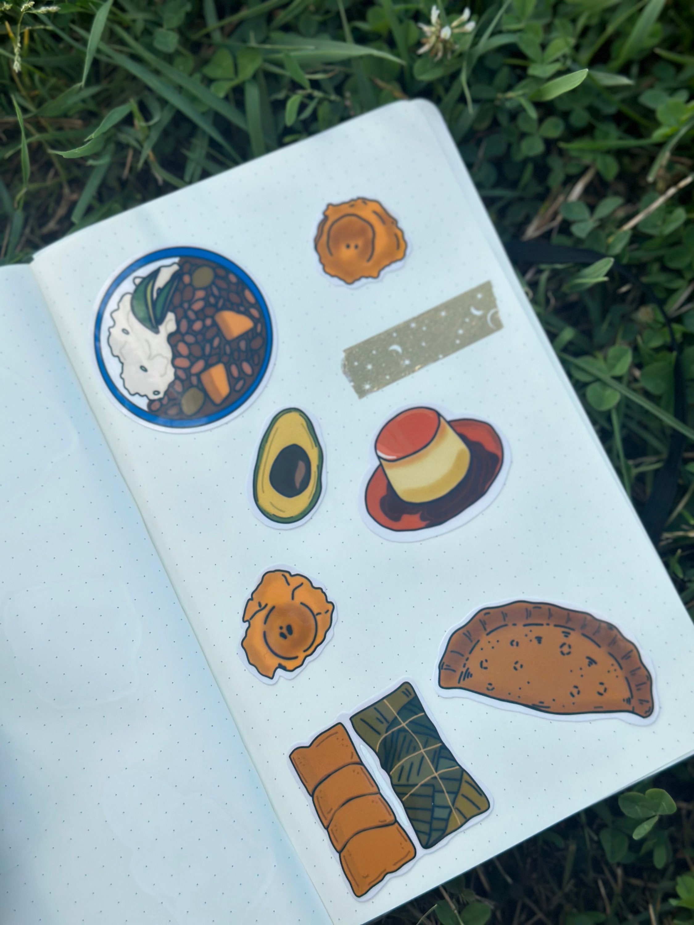 Puerto Rican Eats Sticker Sheet, Food Stickers, Puerto Rican Stickers ...