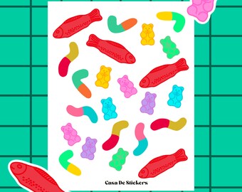 Green Gummy Bear Sticker - Etsy