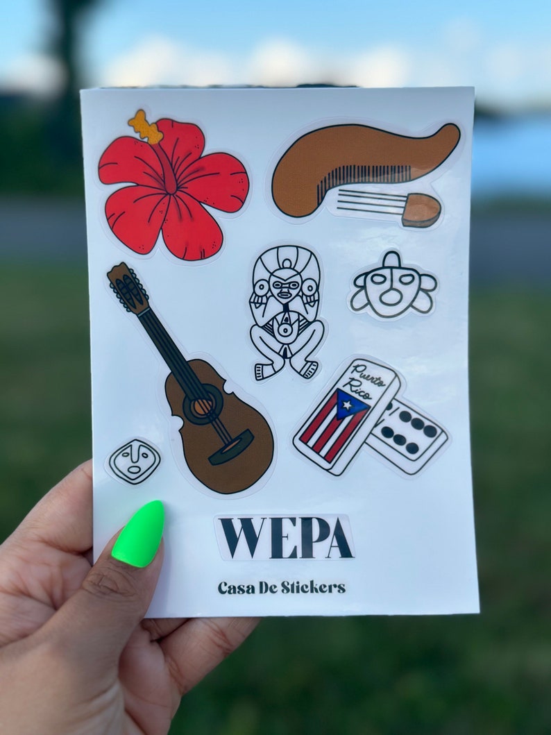 Wepa! Puerto Rican Sticker Sheet, Puerto Rican Stickers, Cute Stickers ...