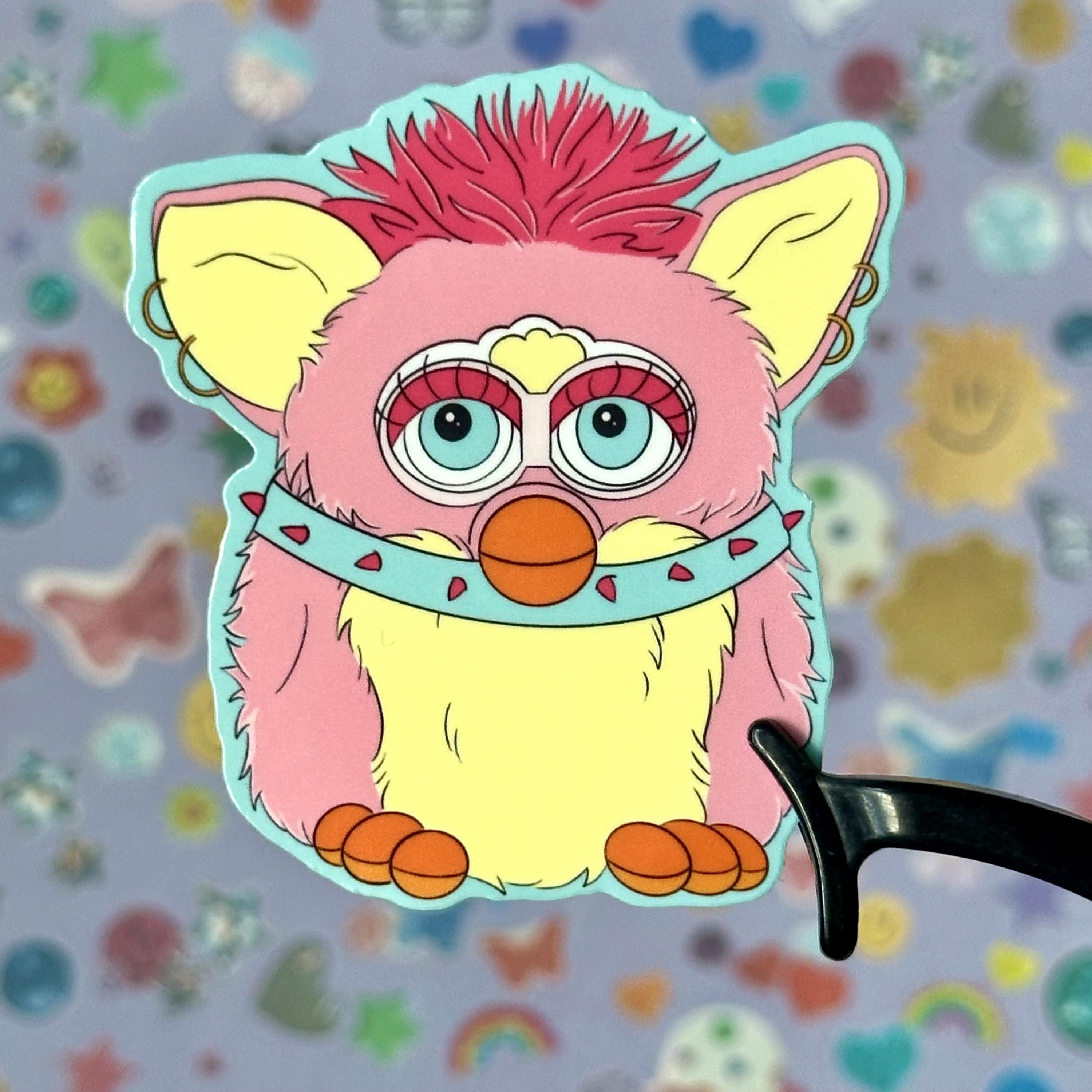 Furby Inspired Die Cut Stickers, Set of 4 Colorful and Quirky Designs ...