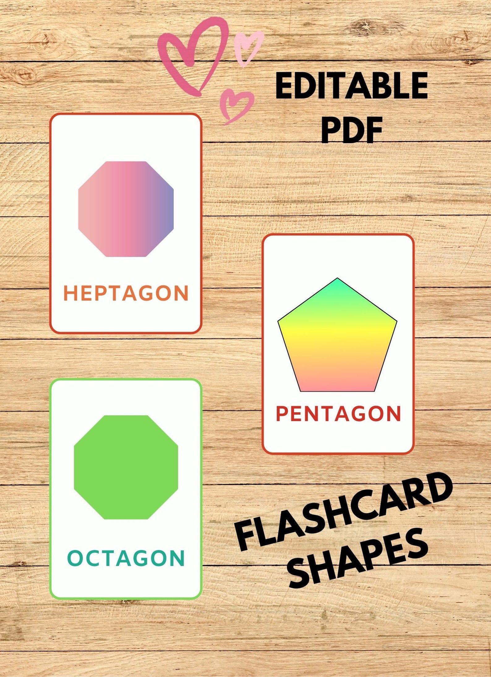 Printable 16 Different Shape Flashcards, Match the Shape, Toddler ...