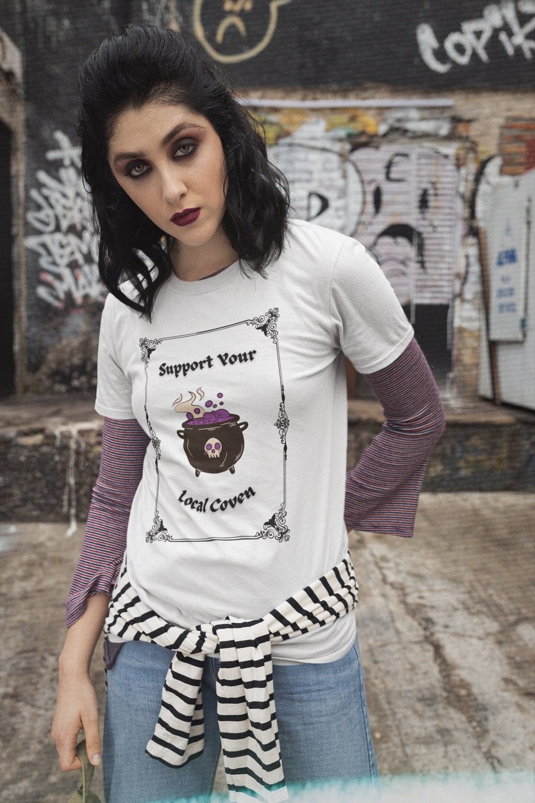 Support Your Local Coven Shirt Vintage Halloween Shirt - Etsy Canada