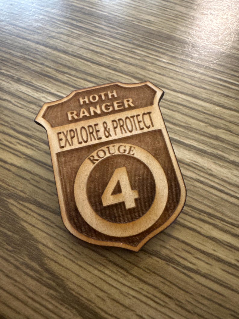 Wooden Laser Engraved Ranger Park Badge - Customizable - Etsy