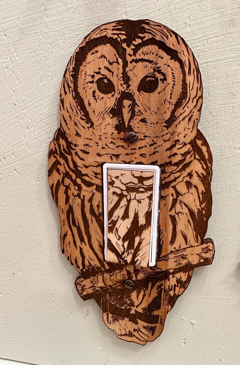 Barred Owl Single Light Switch Cover or Wall Outlet Cover - Etsy