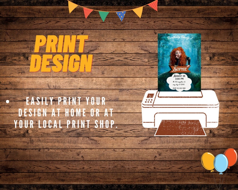 Brave Birthday Invitation, Birthday Party Invites Template, Printable ...