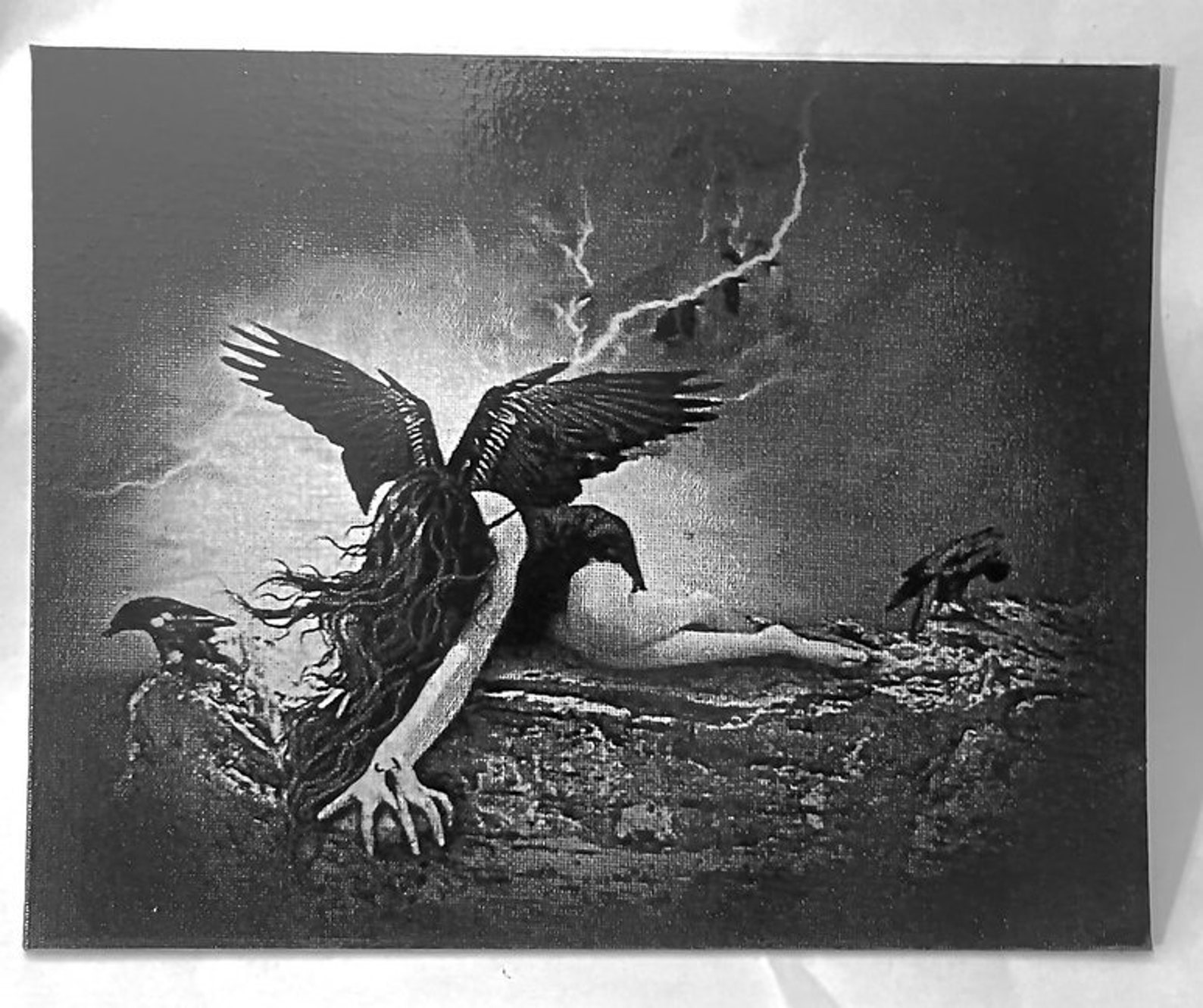 Fallen Angel on Canvas - Etsy