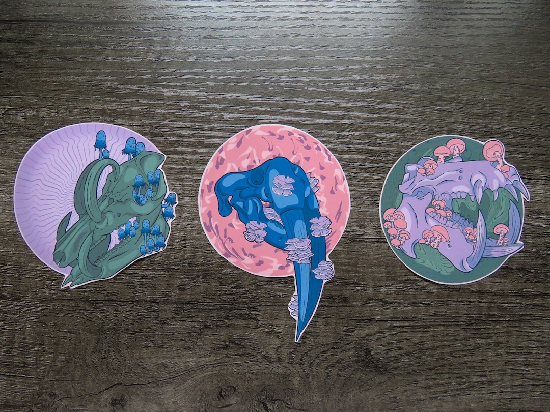 Mushrooms and Tusk Sticker Pack - Etsy