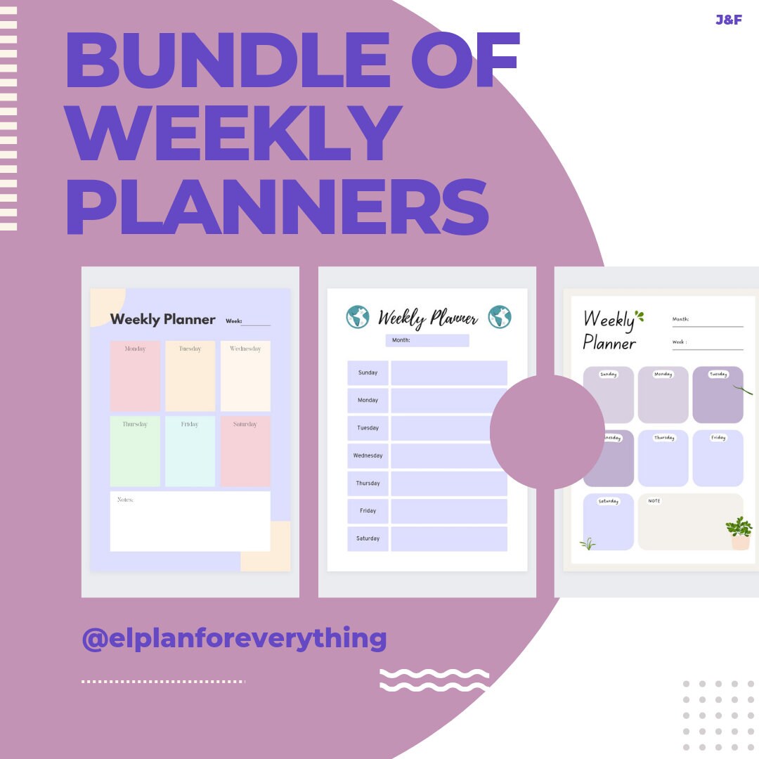 Weekly Digital Planner 2023 2024 Digital Planner Undated Digital ...