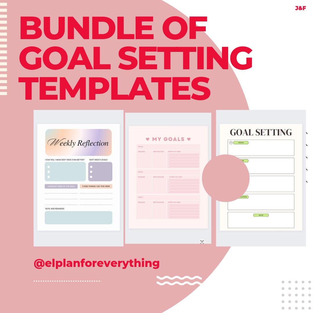 Printable Goal Planner Bundle, Daily, Weekly, Monthly, Quarterly ...