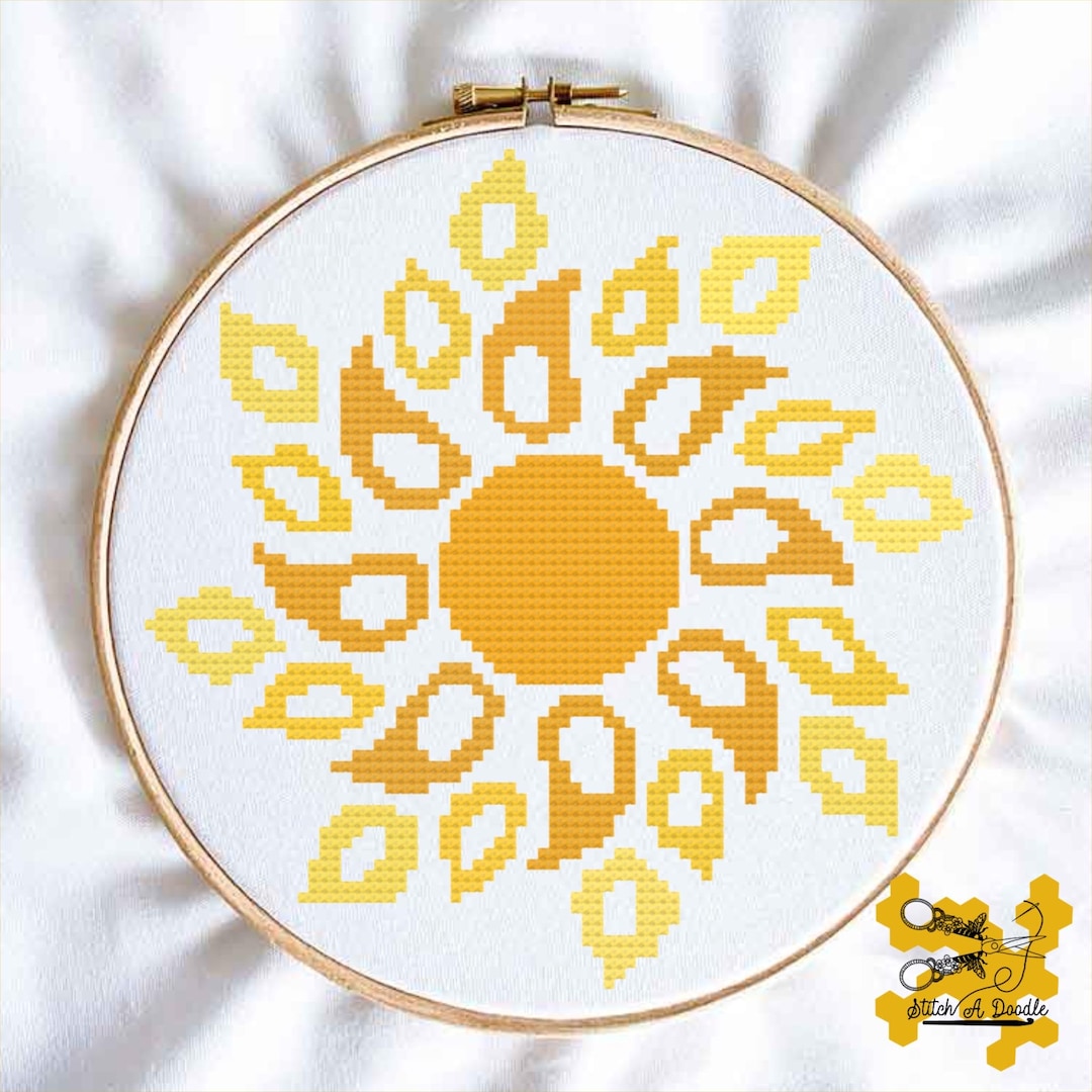 Sun Cross Stitch Pattern - Etsy