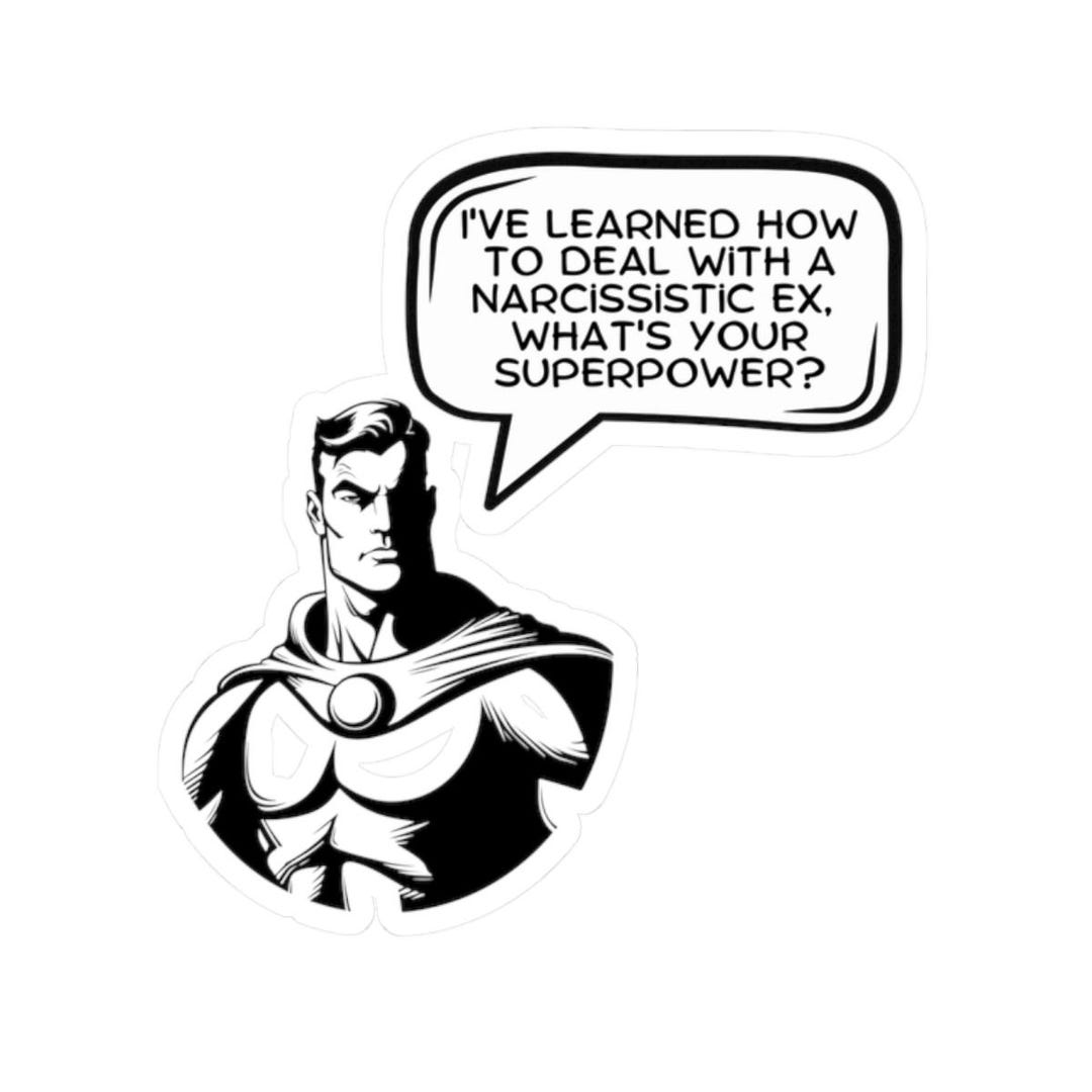 Male Superhero Narcissistic Ex Kiss-cut Stickers, Self-love Gifts ...