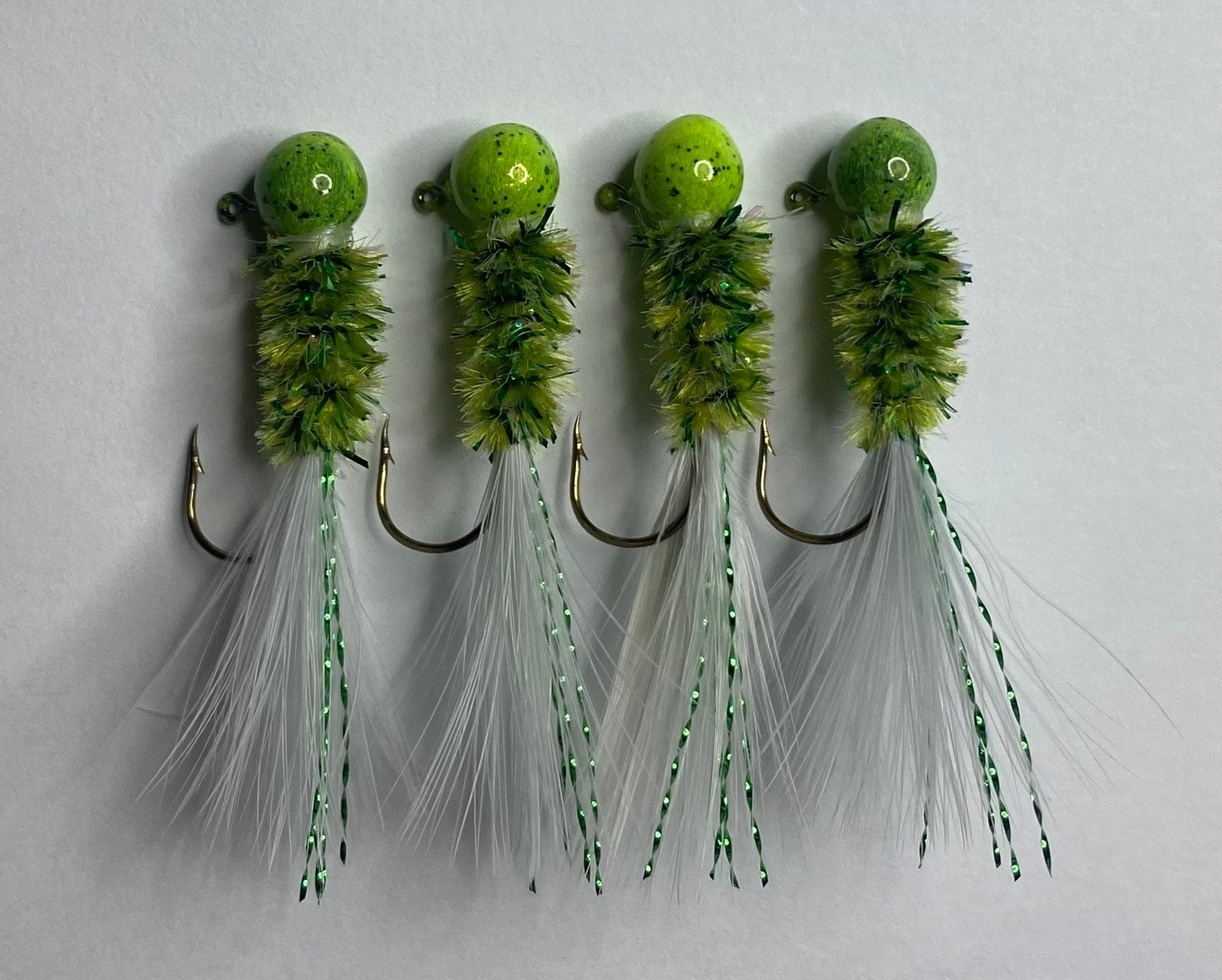 Hand Tied Crappie Jigs Apple Green Jig Fish Bass Walleye Jig - Etsy