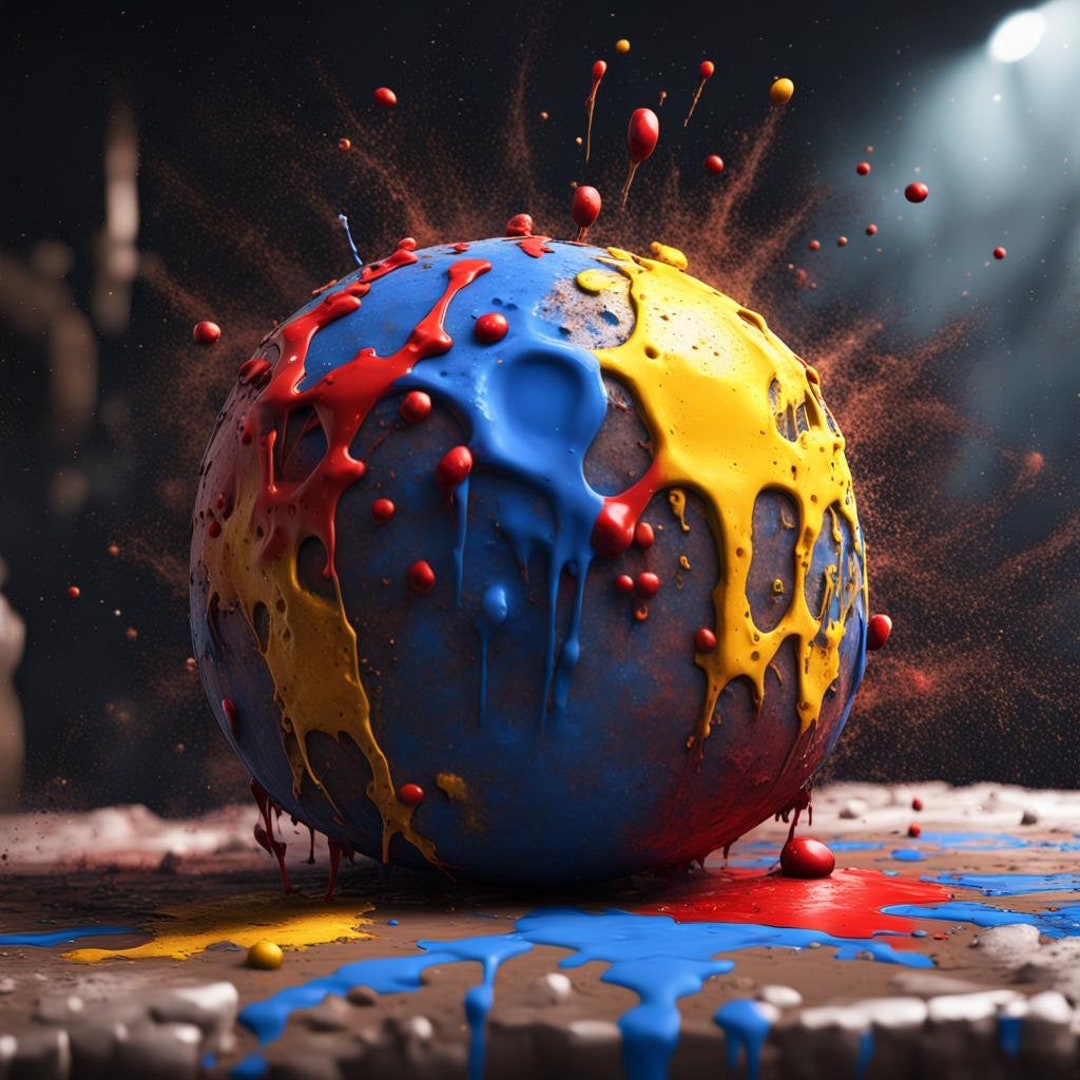 Gumball | AI Generated Art | Splatter Paint | Unique Home Decor | Kid ...