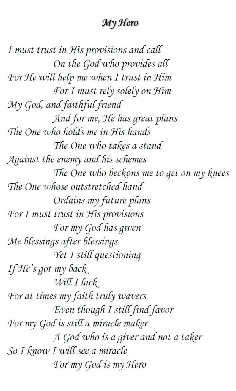 Poem, Poetry, Inspiration, God - Etsy