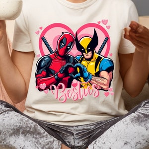 Superhero Deadpool Wolverine Besties Marvel Png, Cute Wolverine ...