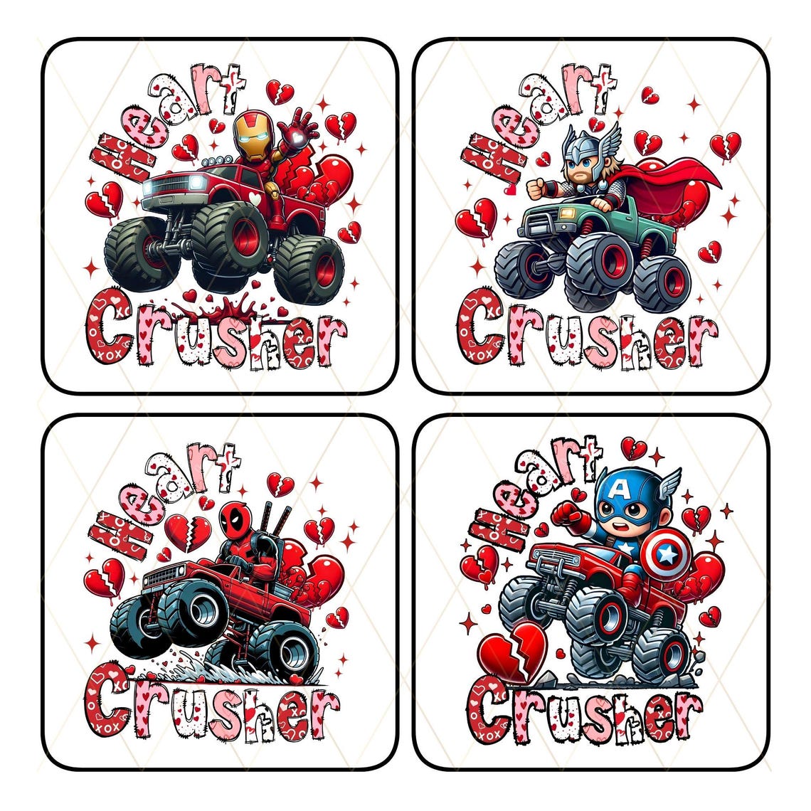 Bundle Superhero Valentine Png, Love Superhero Clipart, Romantic Hero ...