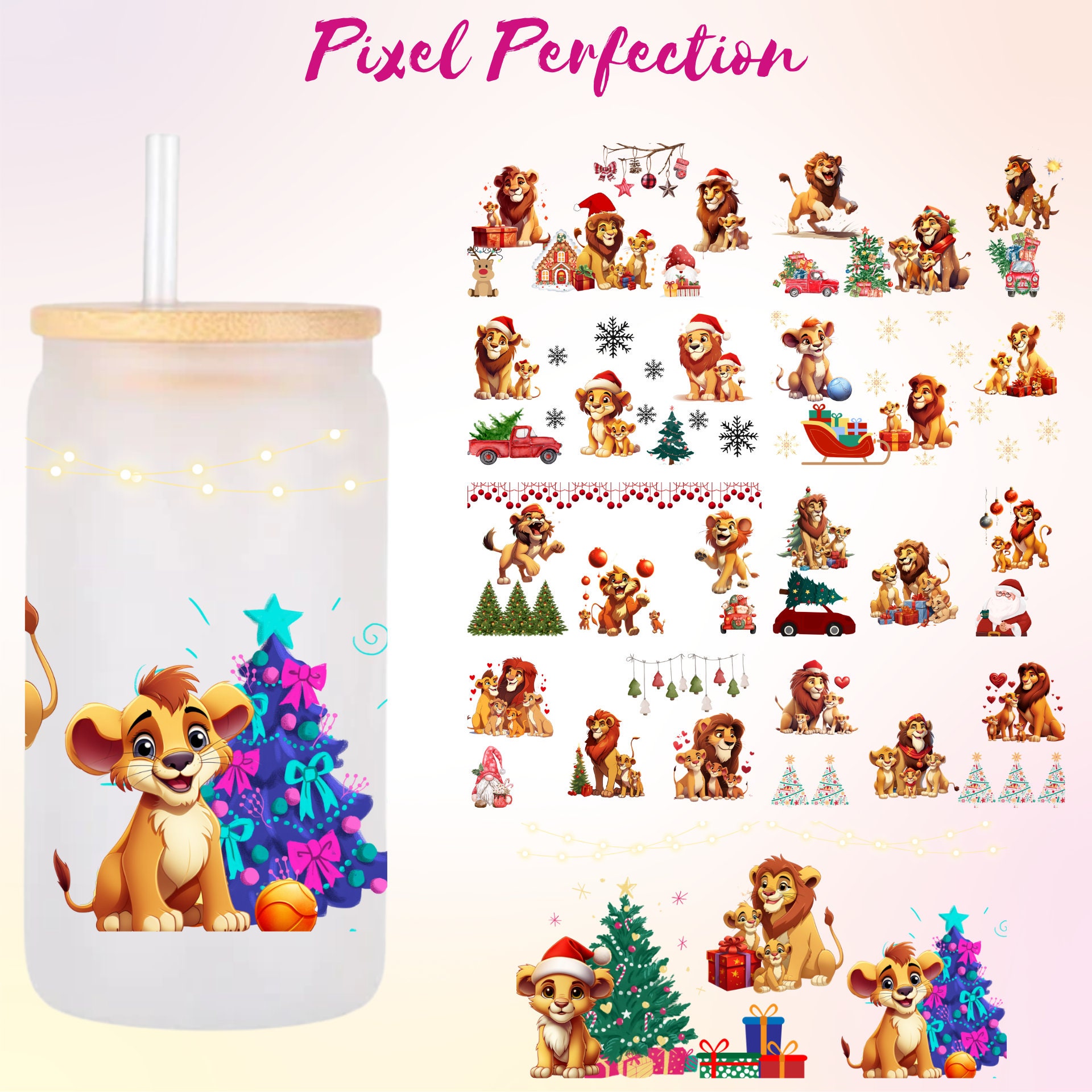 9 Christmas Simba Svg Bundle, Lion Svg, Safari Animals Png, Winter Svg ...
