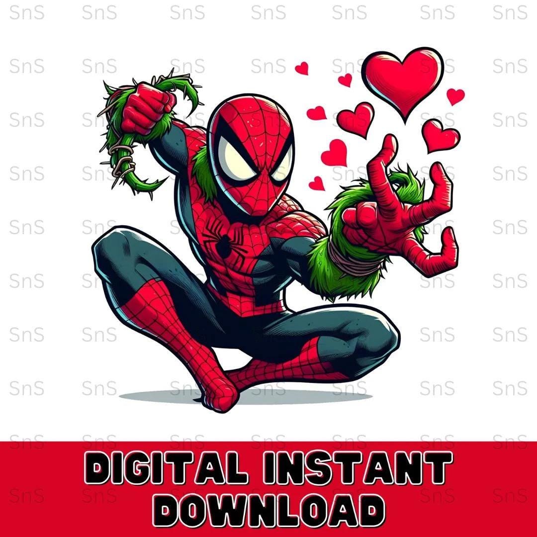 Valentine Spider Png, Spider Valentine Png, Cute Baby Superhero Png ...