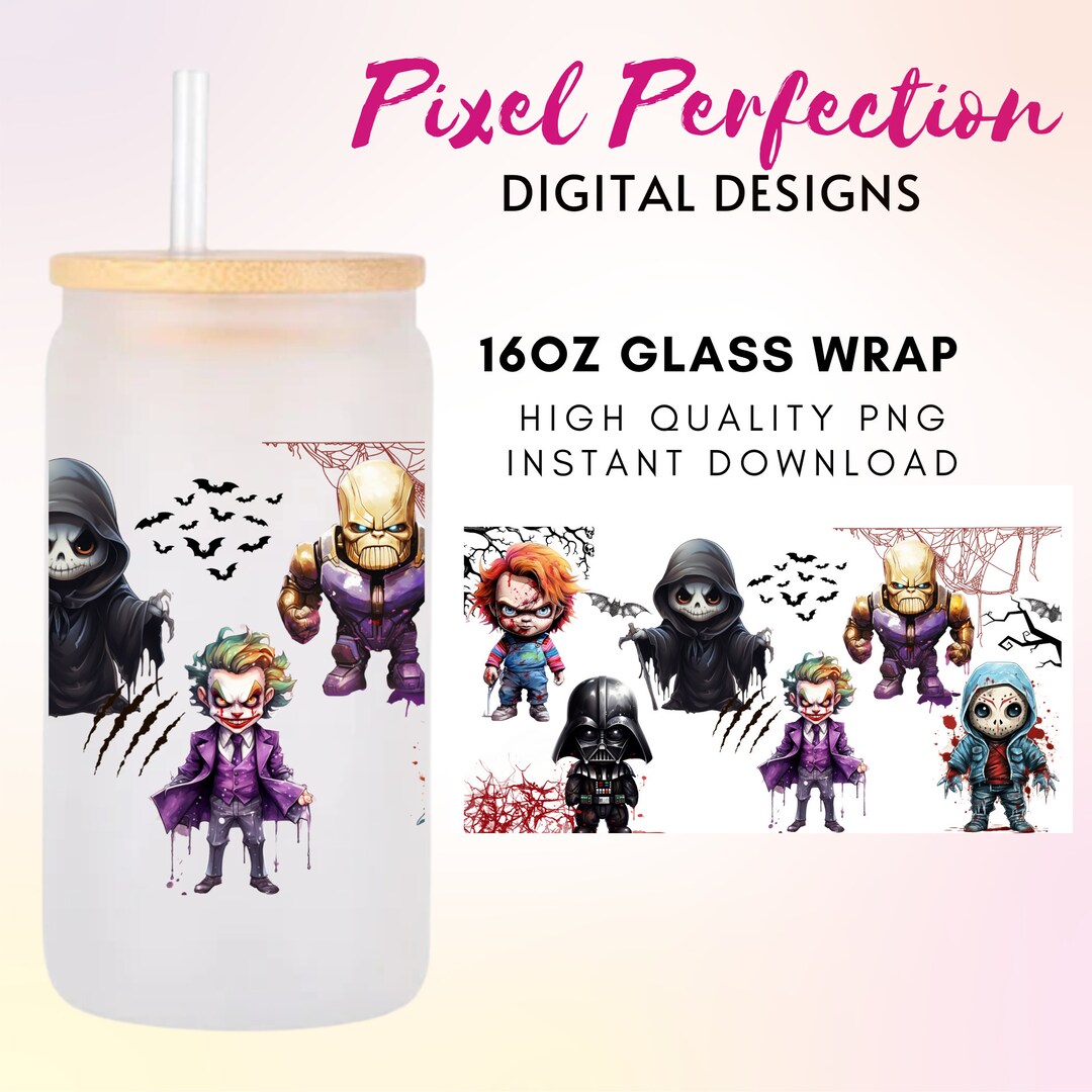 Halloween Horror Character Libby Glass Wrap Png, Retro Halloween Png ...