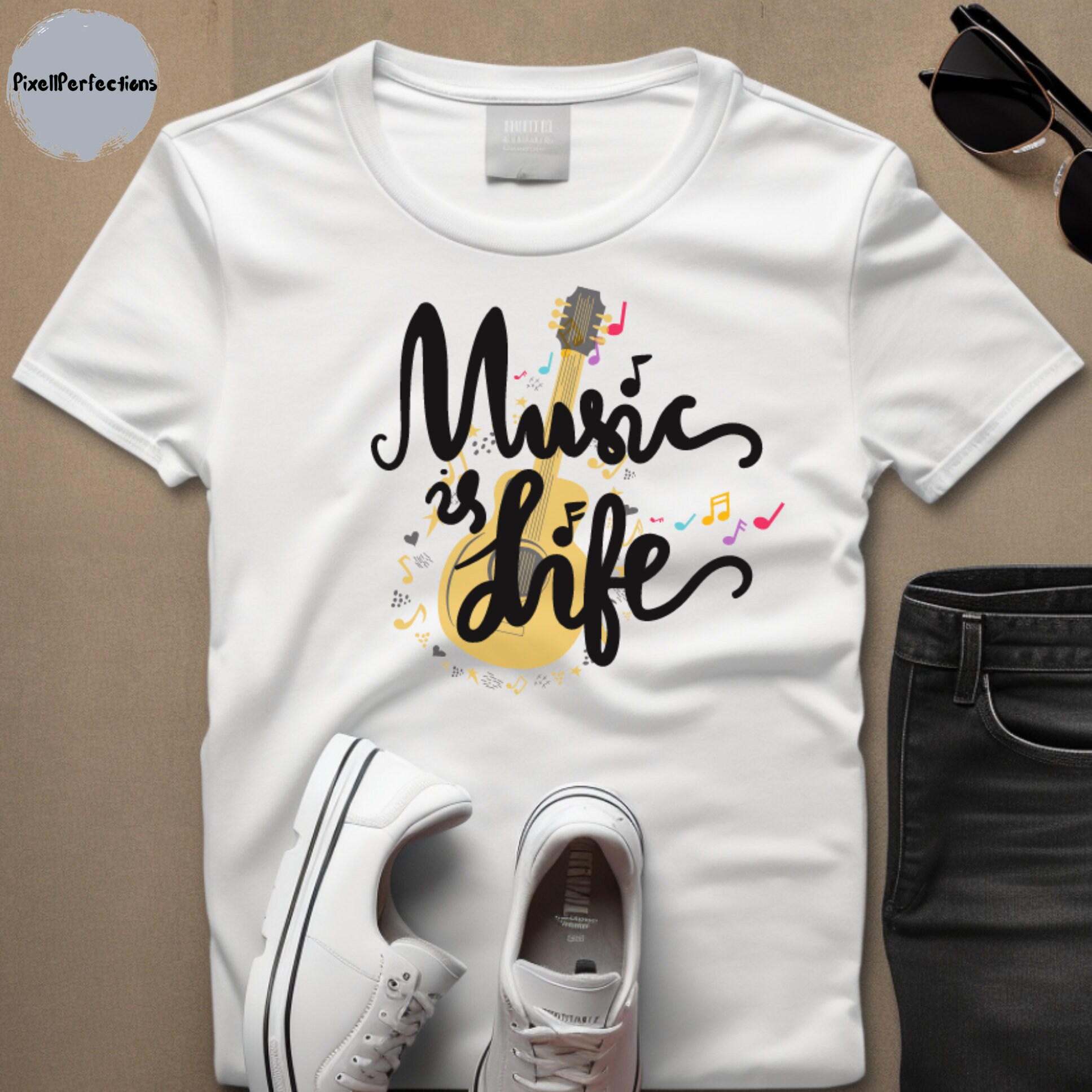 Music is Life Quote Svg Guitar Svg Guitar Png Inspirational - Etsy