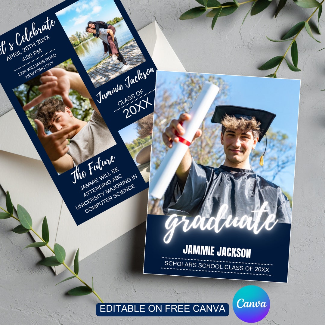 Graduation Magazine Covers Template, Graduation Invitation Template ...