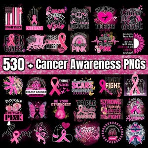 500+ Breast Cancer Svg Designs Bundle / Breast Cancer Svg / Cancer ...