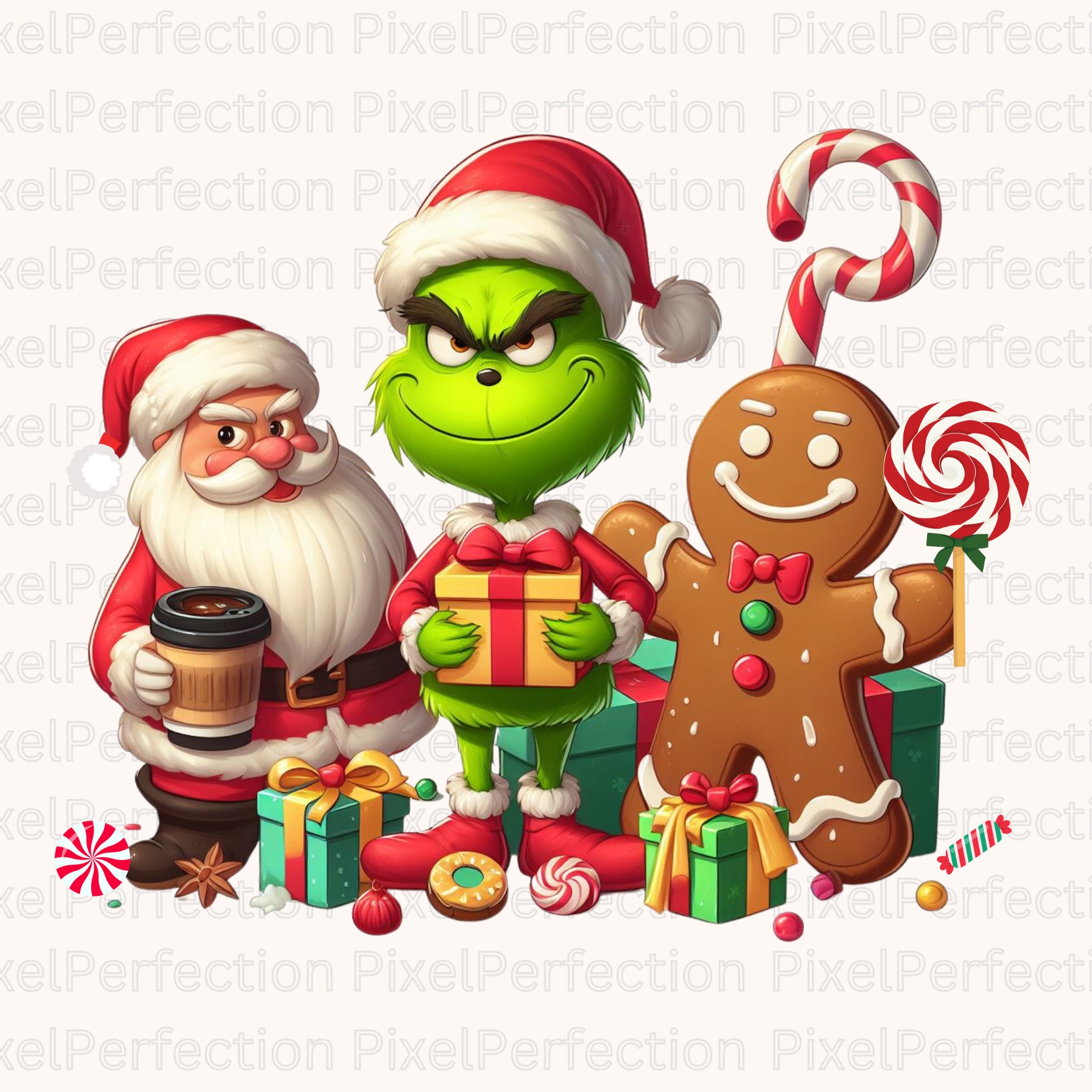 Christmas Grich Png, Merry Christmas Png, Gingerbread Png, Santa Claus ...