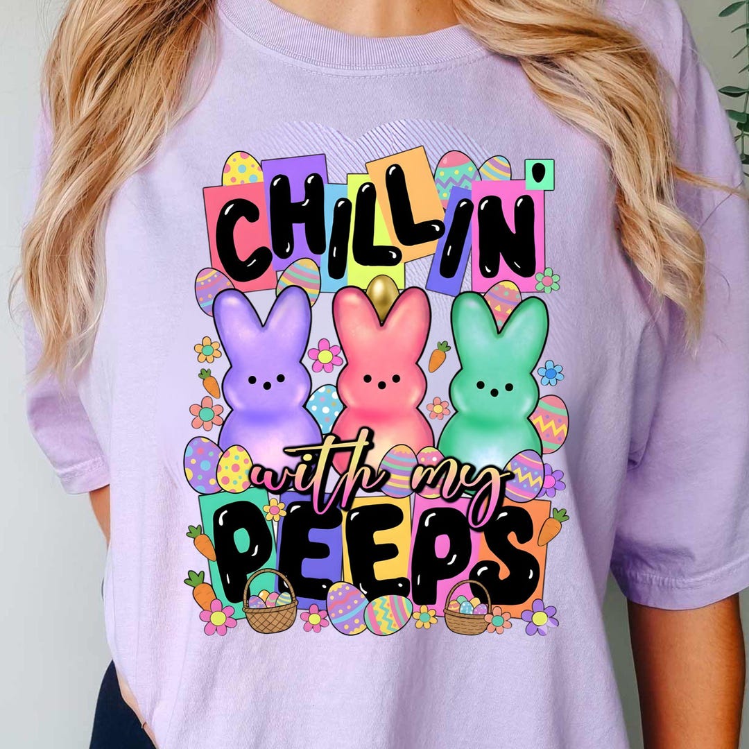 Chilling With Peeps Png, Happy Easter PNG, Coquette Easter Bunny Png ...