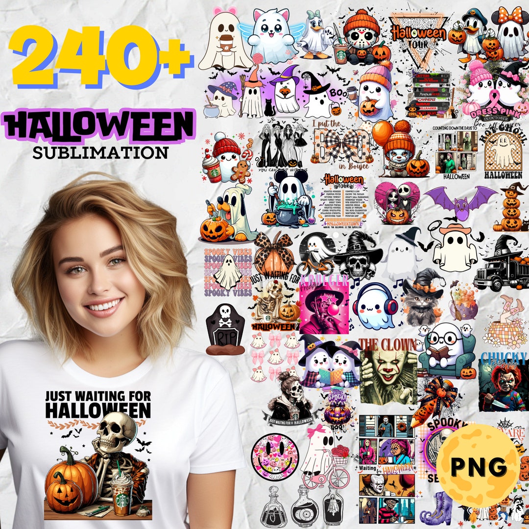 Halloween Mega Bundle Png, Horror Film Designs, Retro Halloween Png ...