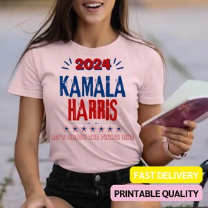 Kamala Harris Let's Cross the Finish Line Png , Kamala Harris President ...