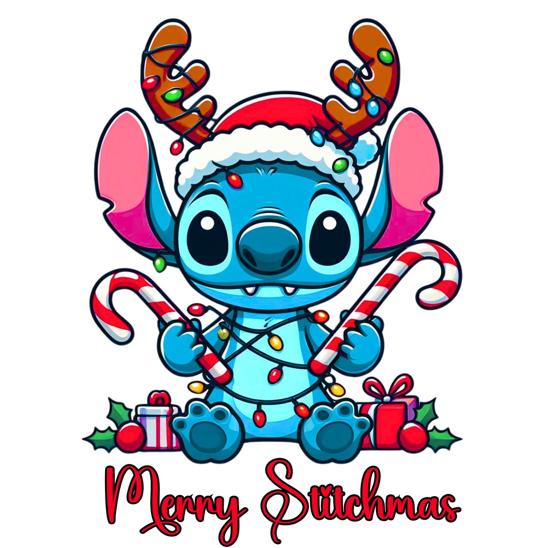 Merry Stichmas Png, Christmas Png, Stich Png, Reindeer Png, Merry ...