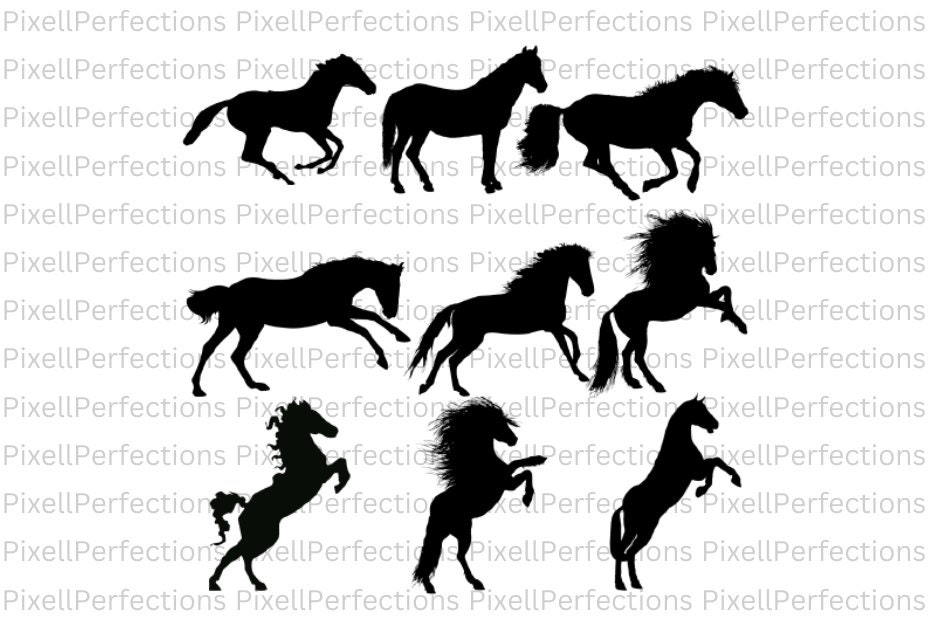 9 Horse Svgs Bundle Horse Png Animal Svg Svg Files Instant - Etsy