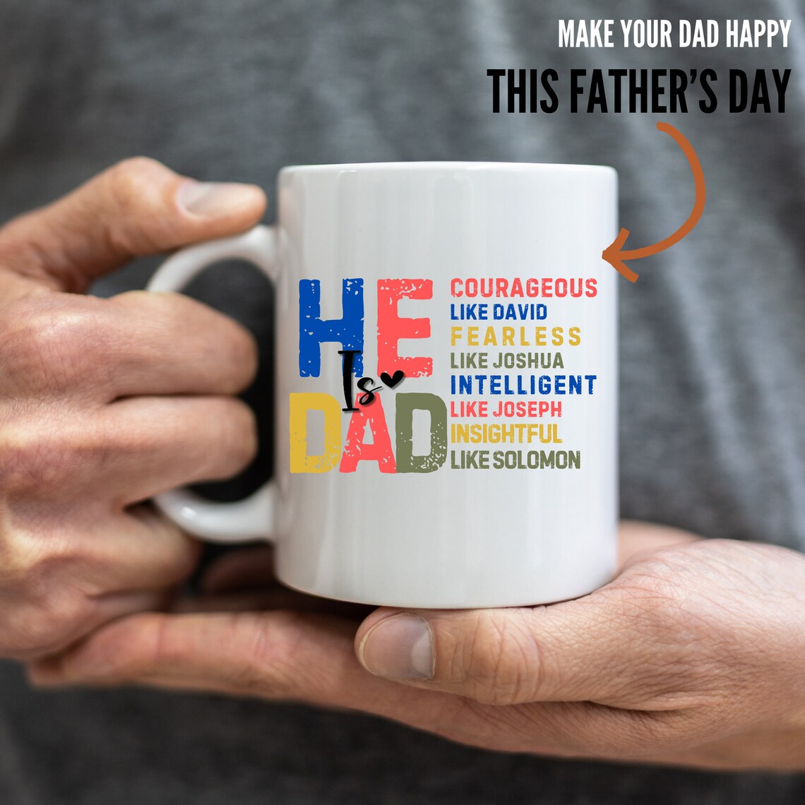 Editable He is DAD Png, Funny Dad Png, Father's Day Gift, Bible Verse ...