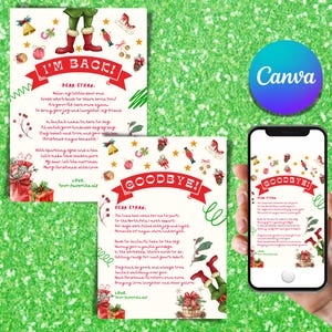 Editable Elf Arrival and Goodbye Letter Set, Christmas Elf Letter Combo ...