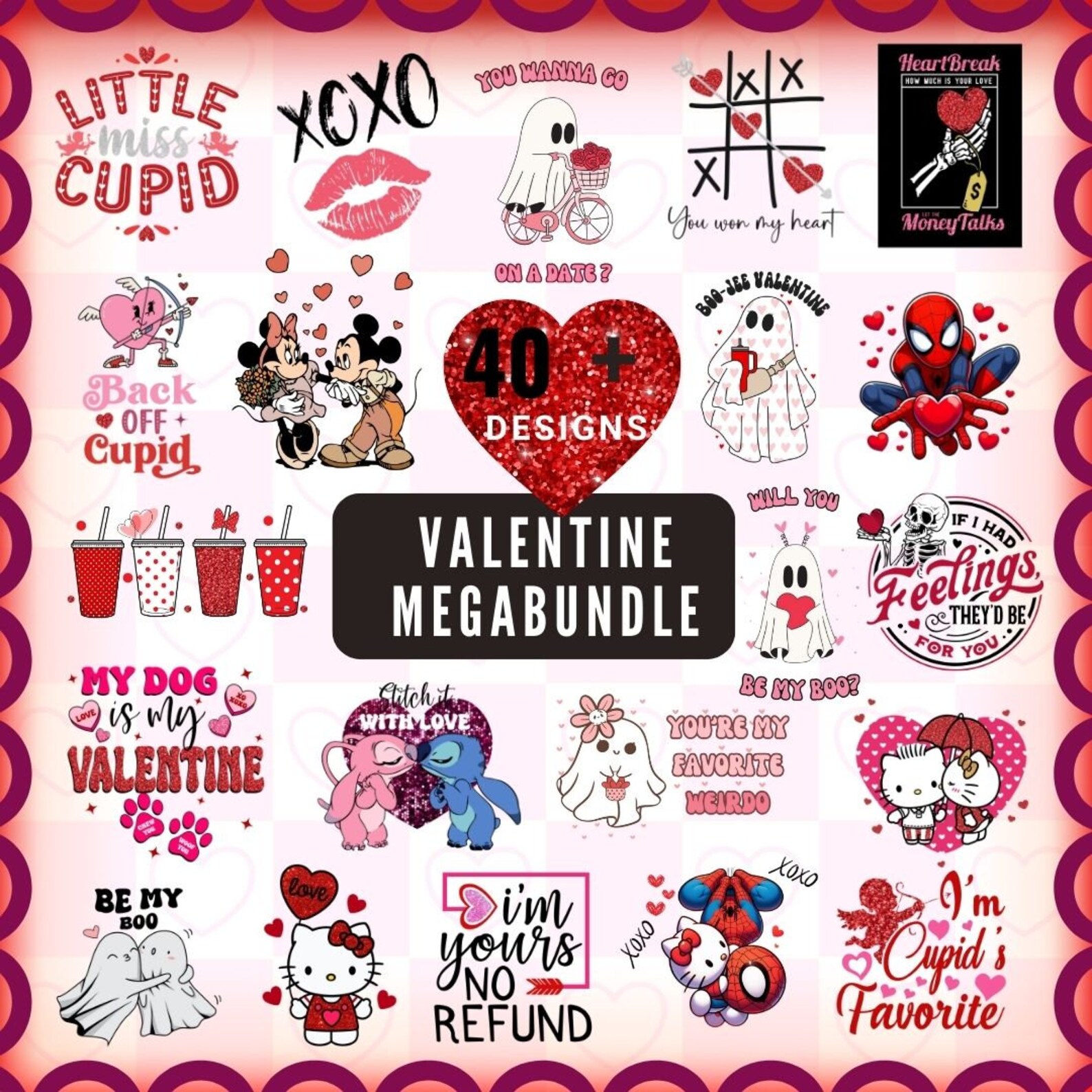 40 Valentine Png Bundle, Valentine Gift Png, Valentine Png for Shirts ...