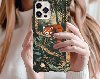 Kawaii Adorable Red Panda Phone Case, Cute Animals Cover for iPhone 15 ...