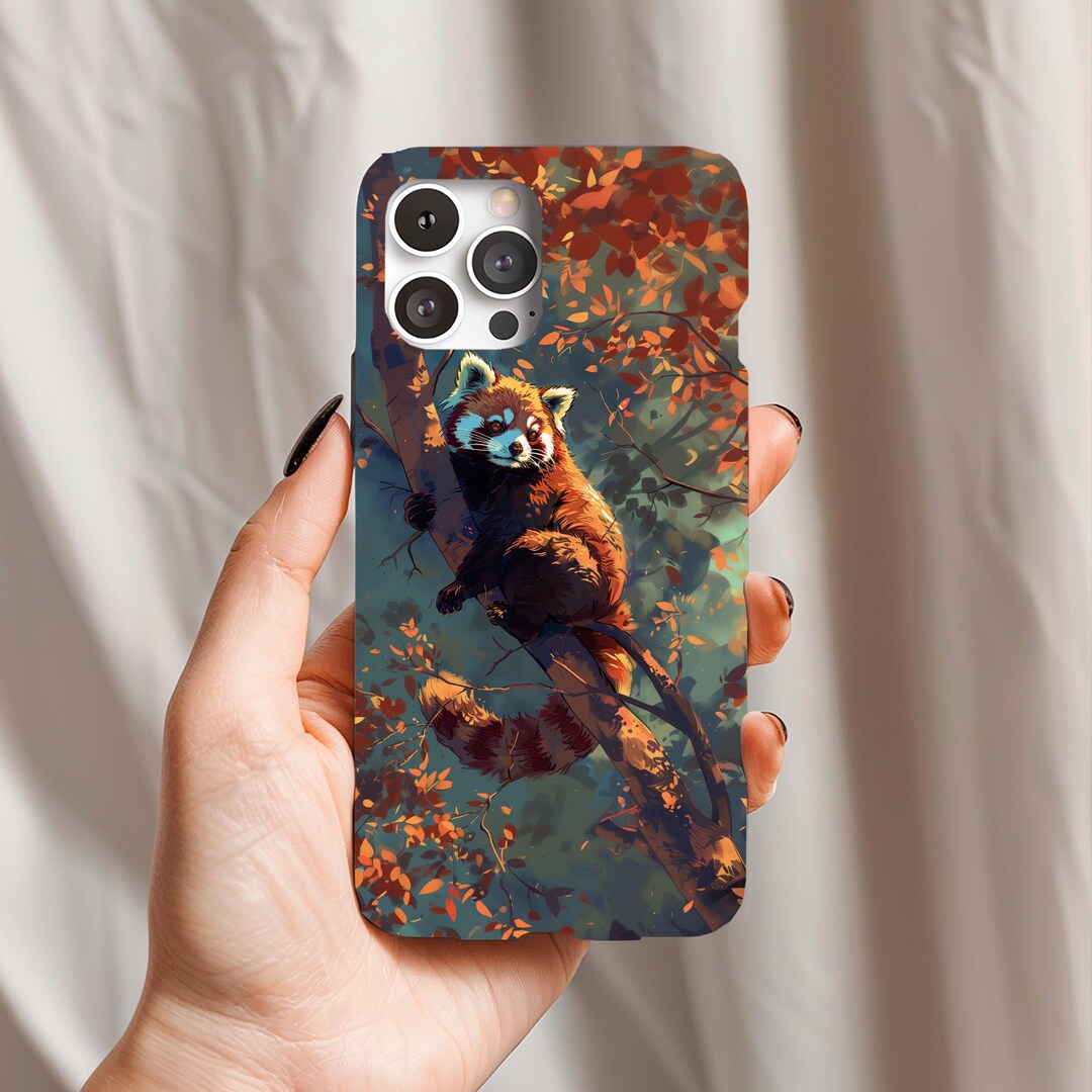 Red Panda Phone Case, Cute Cartoon Animals Cover, iPhone 15, 14, 13, 12 ...