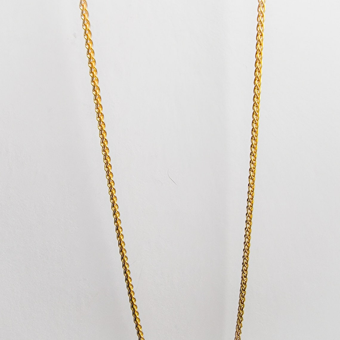 14K Yellow Gold Square Wheat Chain With Lobster Claw Closure, 1.8mm ...