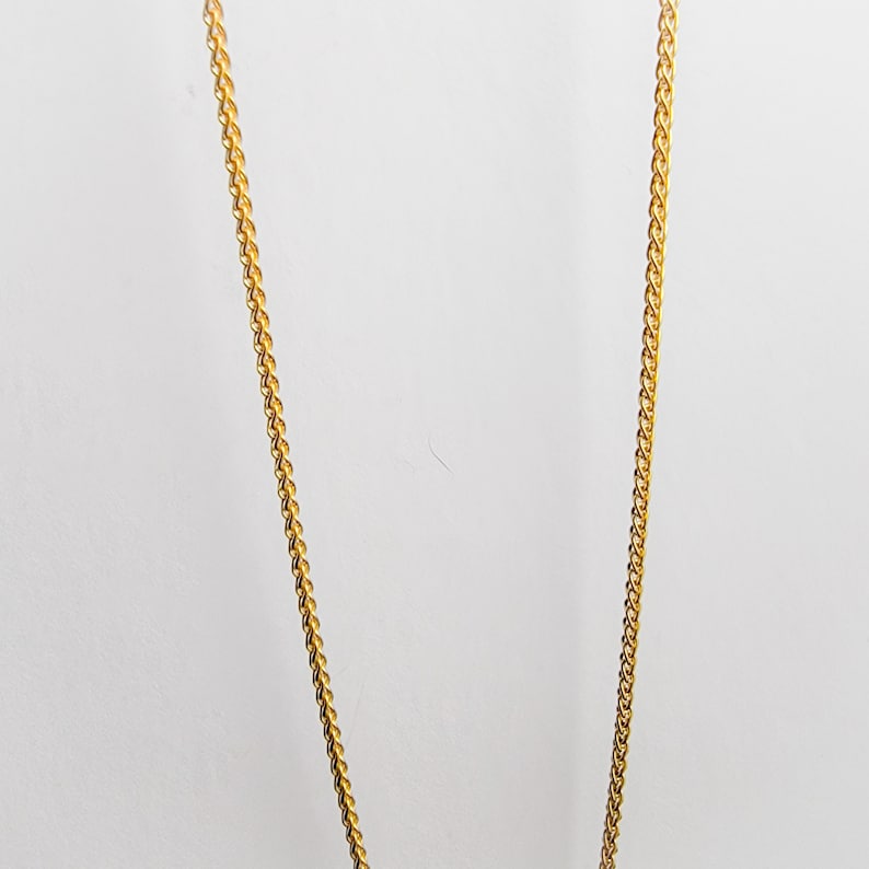 14K Yellow Gold Square Wheat Chain With Lobster Claw Closure, 1.8mm ...