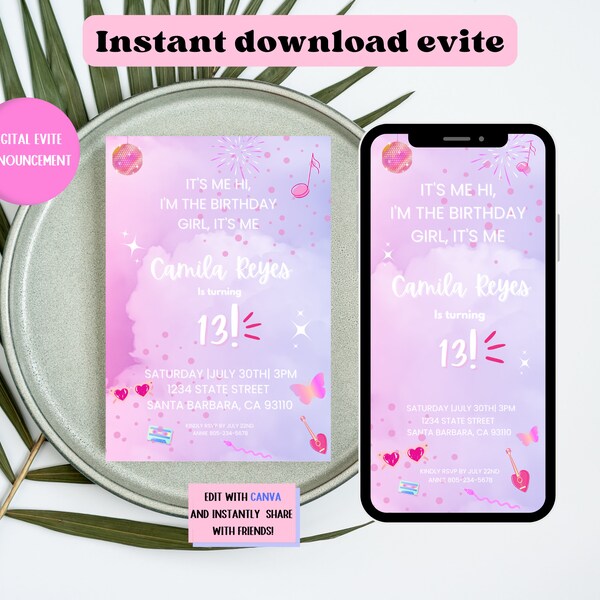 Swiftie Invitation - Etsy