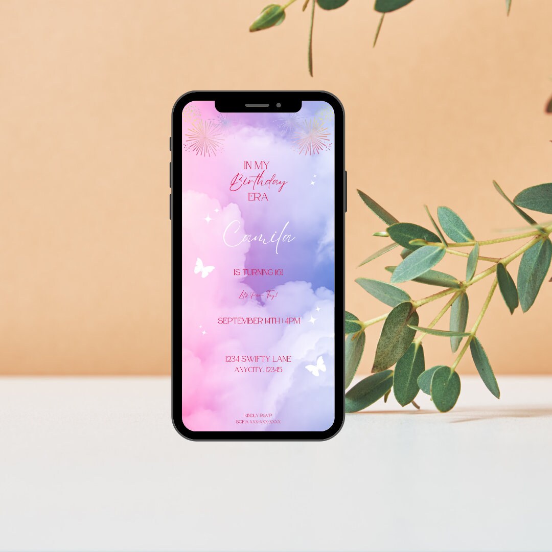 Taylor Swift Birthday Party Invitation, Digital Invitation, Swiftie ...