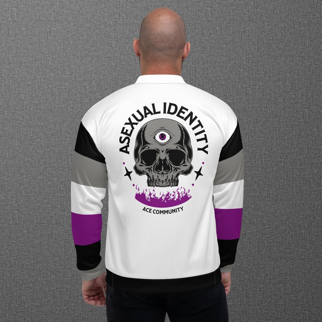 Asexual Identity Third Eye Skull Bomber Jacket Asexual Pride - Etsy