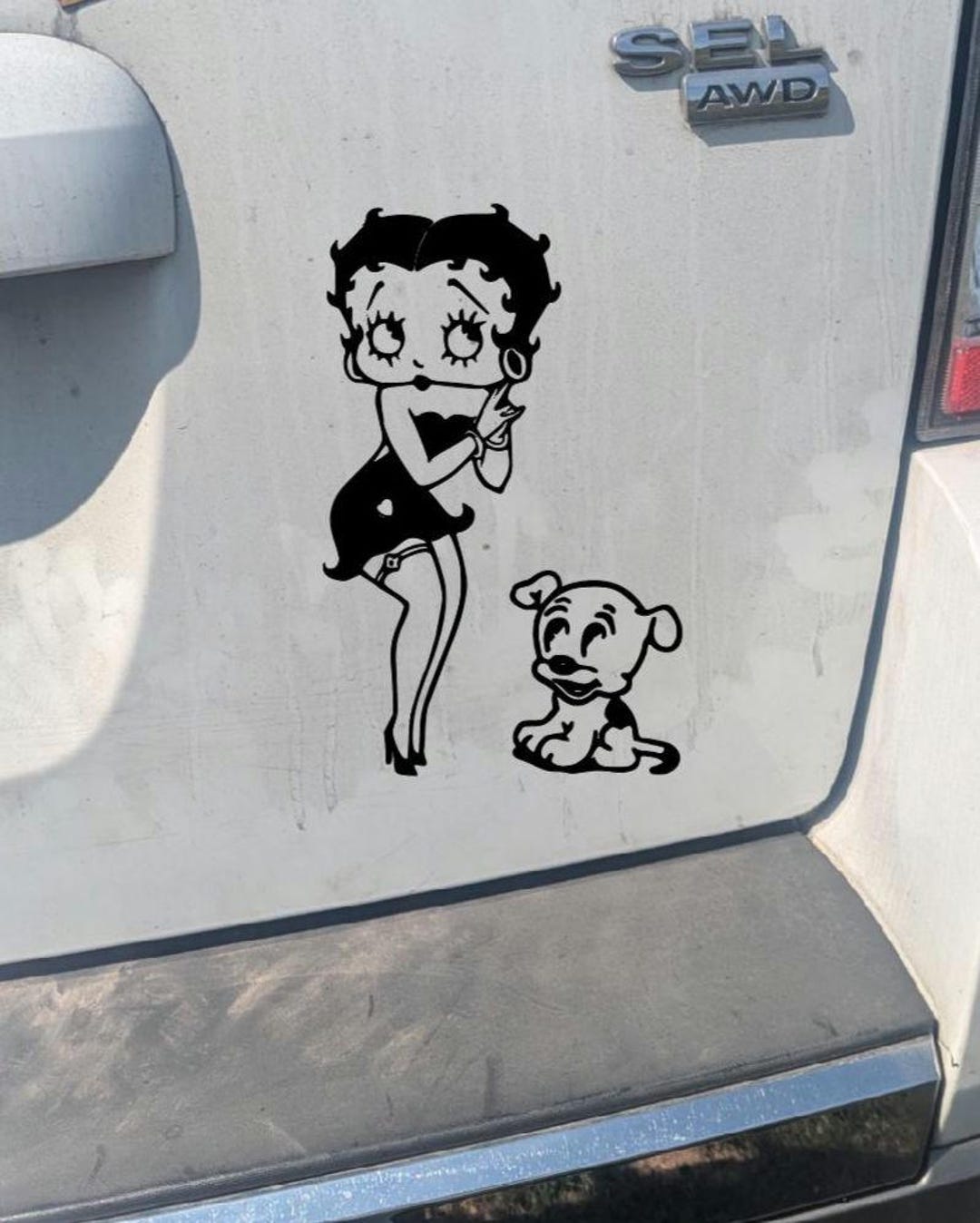 Betty Boop and Pudge Window Decal - Etsy
