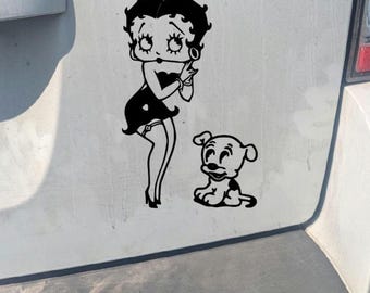 Betty Boop Window Decal - Etsy