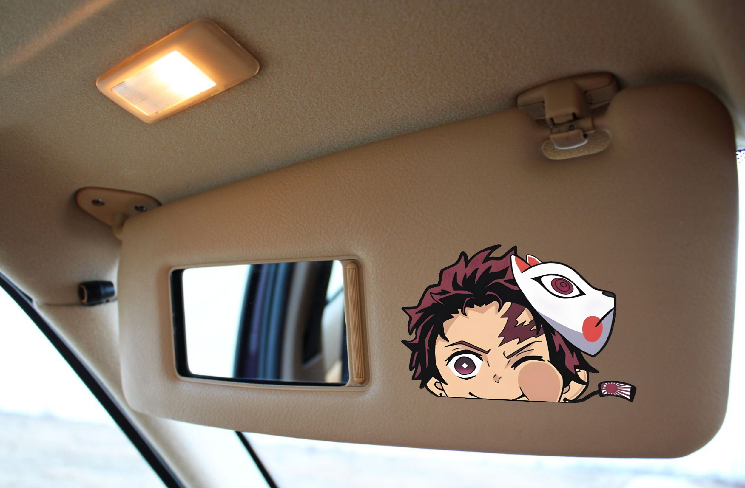 Tanjiro Kamado Window Peeker Sticker Funny Laptop Car JDM Decal Demon ...