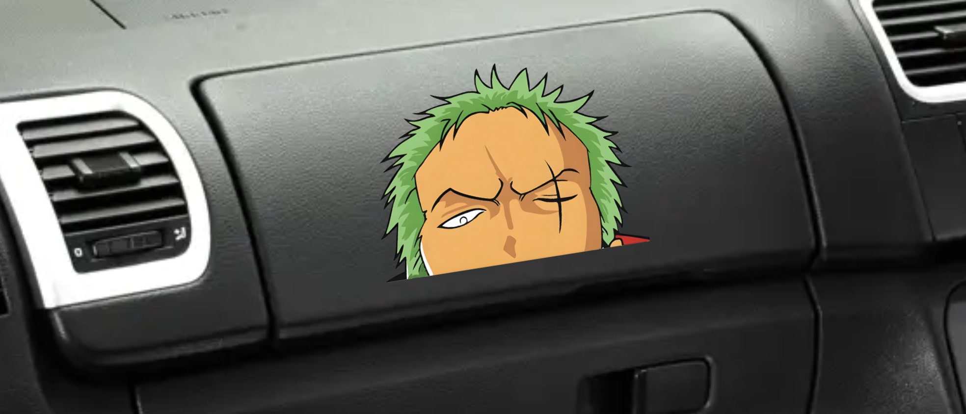 Roronoa Zoro Window Peeker Sticker Funny Laptop Car Window Bumper JDM ...