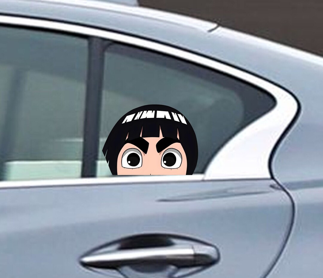 Rock Lee Window Peeker Sticker Funny Laptop Car Window JDM Decal Naruto ...