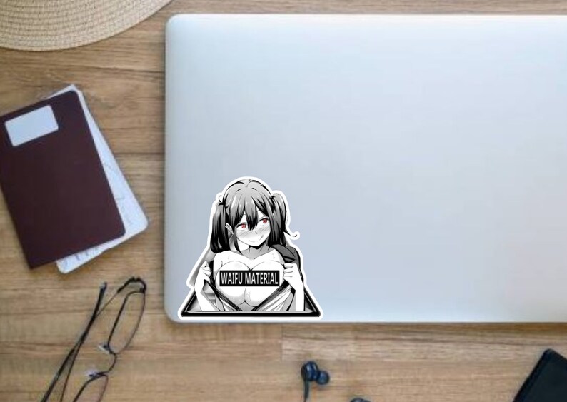 JDM Waifu Material Sticker, Senpai Decal, Anime Hot Girl Fun Car Bumper ...