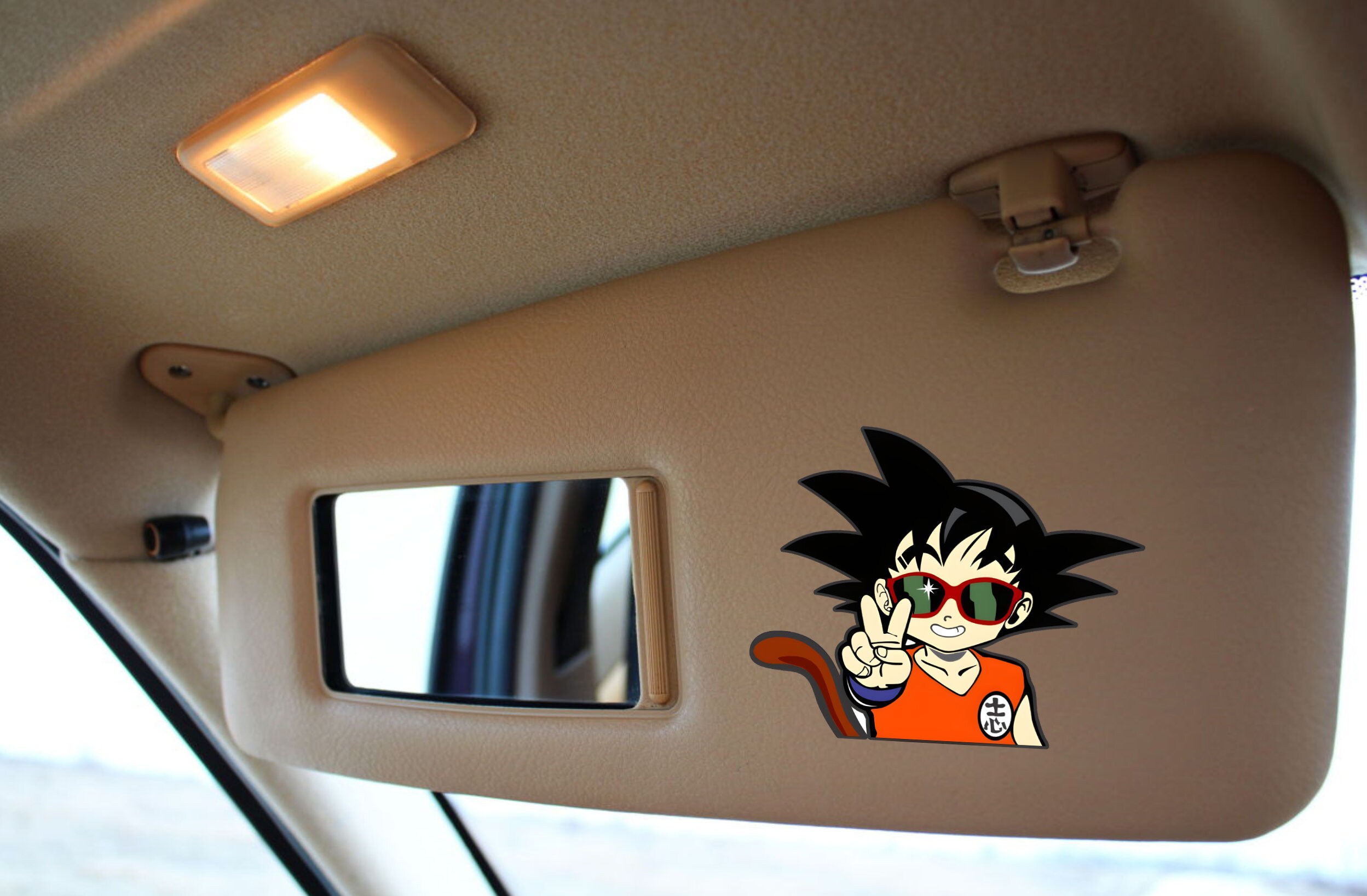 Goku Window Peeker Sticker Funny Laptop Car Window Bumper JDM Decal ...