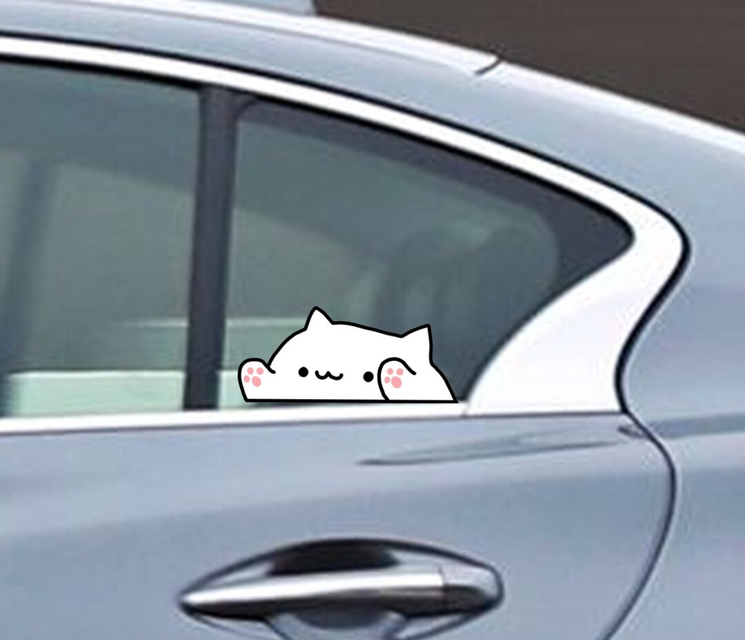 Bongo Cat Bumper Sticker JDM Car Sticker Vinyl Window Peeker - Etsy